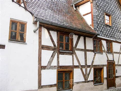 Типичный баварский дом Fachwerk Furth Германия Стоковое Изображение