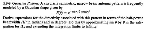 Solved 18 8 Gaussian Pattern A Circularly Symmetric