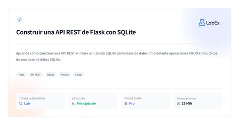 Construir Una Api Rest De Flask Con Sqlite Tutorial De Programación Labex