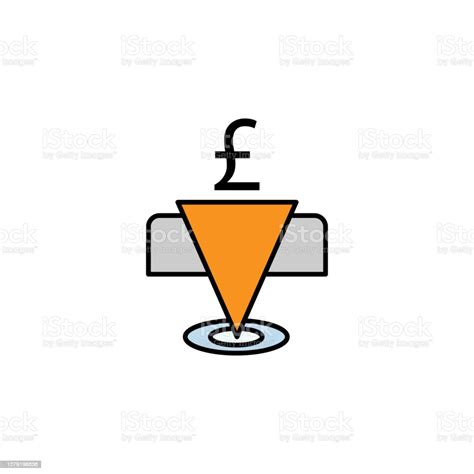 필터 파운드 색깔아이콘 재무 일러스트의 요소 웹 로고 모바일 앱 Ui Ux에 색상 아이콘을 사용할 수 있습니다 교환에 대한 스톡