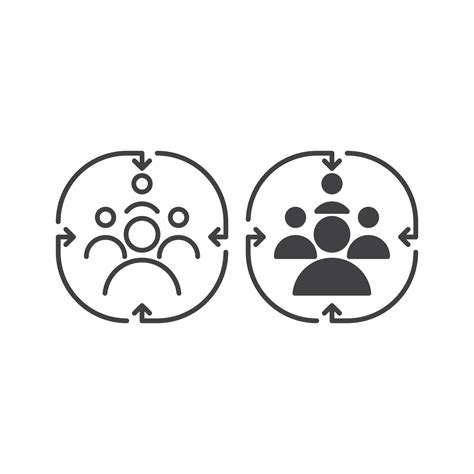 Assembly Area Gathering Point Vector Icon Outline Illustration
