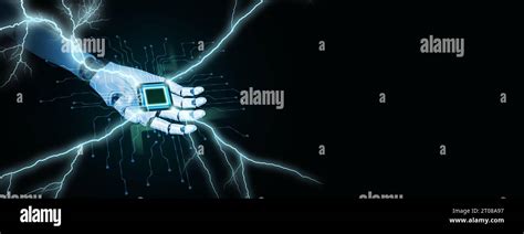 Computing Power Technology And Performance Concept Super Powerful Cpu