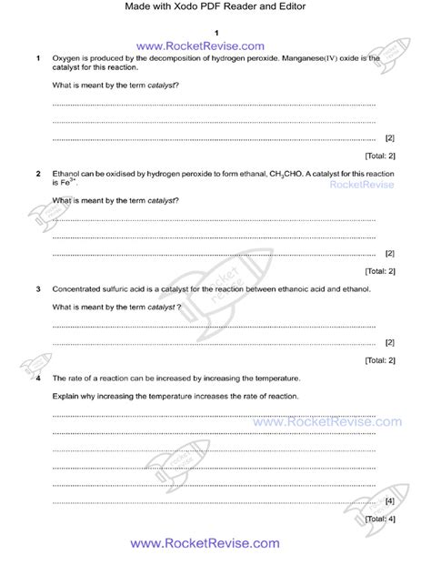 Rate Speed Of Reaction Qp Pdf