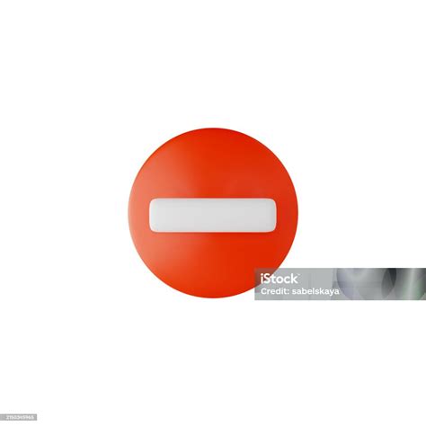 진입 금지 또는 3d 벡터 입력 금지 허용되지 않는 아이콘 금지 도로 정지 표지판 교통 규제 빨간색 원의 벽돌 3차원 형태에 대한 스톡 벡터 아트 및 기타 이미지 Istock