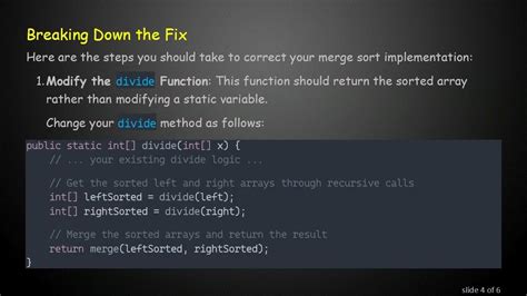 Troubleshooting Your Merge Sort Recursion Youtube