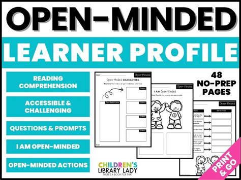 Ib Learner Profile Open Minded Activities And Graphic Organizers Teaching Resources