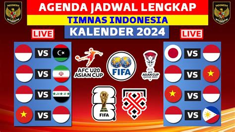 Jadwal Lengkap Pertandingan Timnas Indonesia Di Tahun 2024