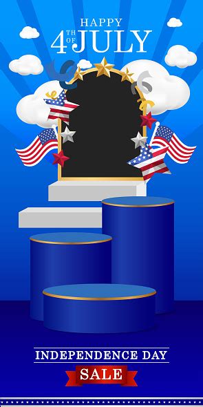 포디움 라운드 스테이지 포디움 스타 아메리칸 스카이와 클라우드 3d 렌더링 3차원 형태에 대한 스톡 벡터 아트 및 기타 이미지 3차원 형태 개념 공란 Istock