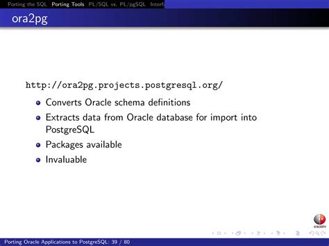 Porting Oracle Applications To Postgresql Ppt