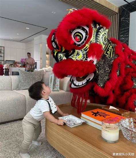 刘德华和朱丽倩给舅舅拜年，富豪陈志远抱孙子在豪宅中晒全家福