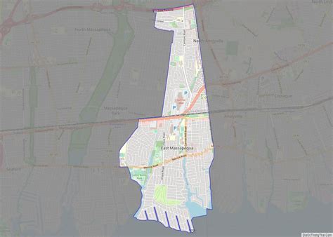 Map Of East Massapequa Cdp