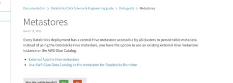 Hive Metastore In Databricks What To Know Confessions Of A Data Guy