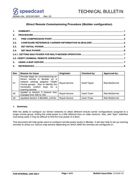 Doc0010691 Idirect Remote Commissioning Procedure Pdf Modem