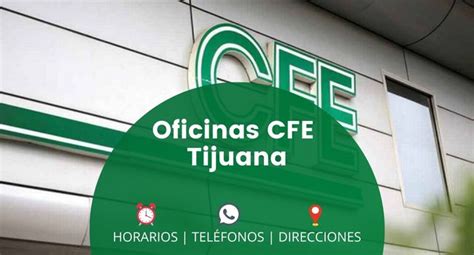 ️ Cfe Tijuana 》☎️ Horarios Teléfonos