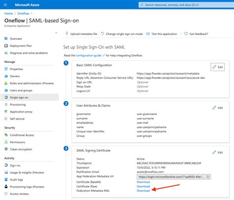 Azure Sso Setup Guide Oneflow Help Center