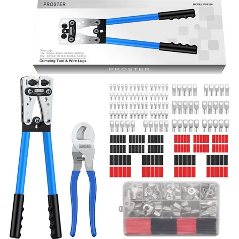 Комплект клещи за кримпване 6 50 Mm² със 100 броя клеми Awg 10 8 6 4 Sc6 6 Sc25 8 с клещи