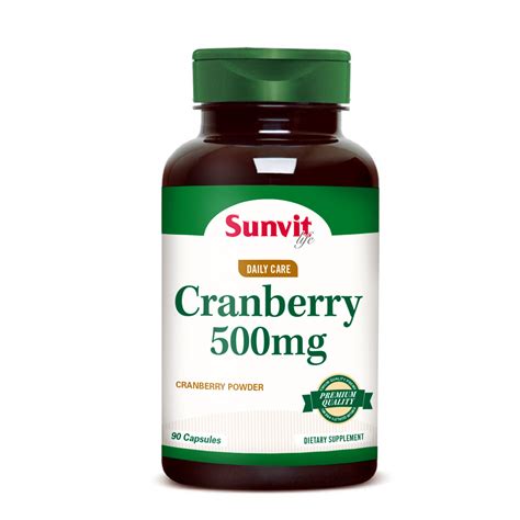 Cranberry 500 Mg 90 Caps Sunvit Life