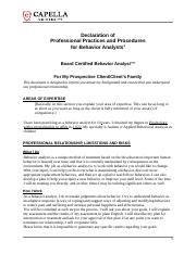 cf declaration professional practice.docx - Declaration of Professional Practices and Procedures ...