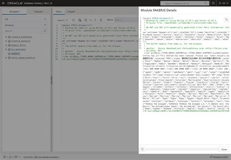 Using Javascript To Create Test Data In Oracle Database 23c