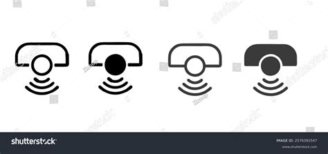 sensor icon set security motion detector stock vector royalty free