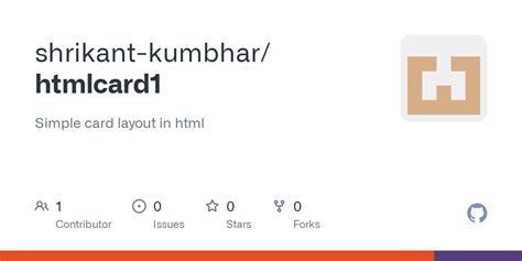GitHub Shrikant Kumbhar Htmlcard1 Simple Card Layout In Html