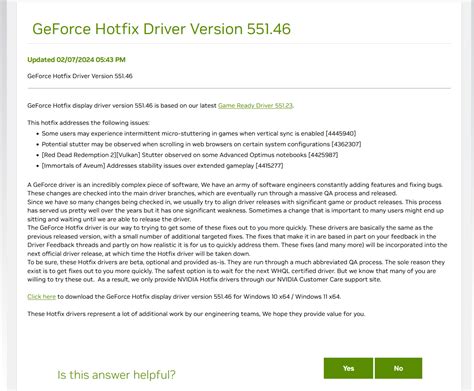 Nvidia Releases Hotfix Driver To Address Stuttering Problems With Certain GPUs And PCs