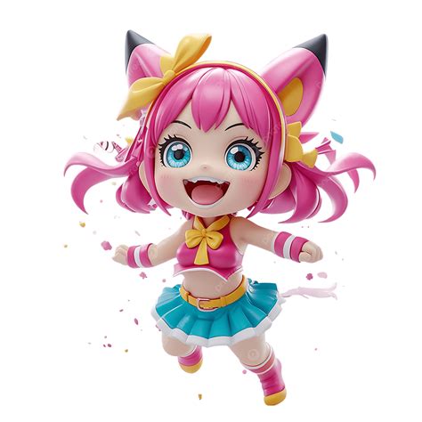 Fondo De Pantalla De Linda Chica De Anime Con Orejas De Gato