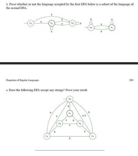 solved a 3 prove whether or not the language accepted by the first