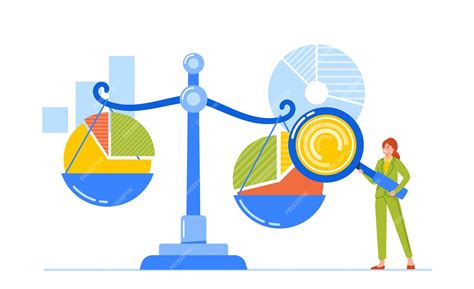 Premium Vector Tiny Business Character Analyzing Circular Chart On