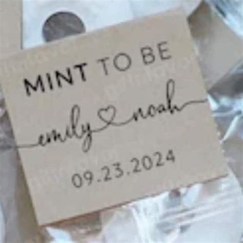 100pcs Mint To Be Wedding Favors Wedding Mints Labels Custom Wedding