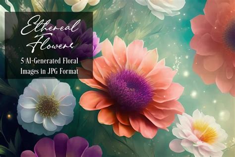 Ethereal Flowers AI Art Collection Set