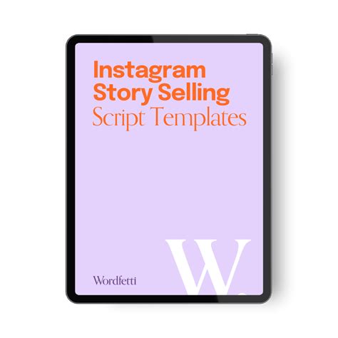 Instagram Story Selling Script Templates Wordshop By Wordfetti