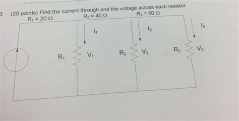 Solved Find The Current Through And The Voltage Across Each