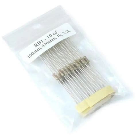 Resistor Set 1 100 470 1k 2 2k Robotshop