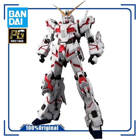 【100 Original】bandai Pg 160 Rx 0 Unicorn Gundam Full Psycho Frame Prototype Mobile Suit Action