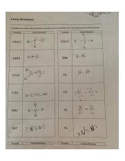 CHEM Lewis Structure VSEPR Lab With Elias Complete Docx Names Lewis And VSEPR Lab