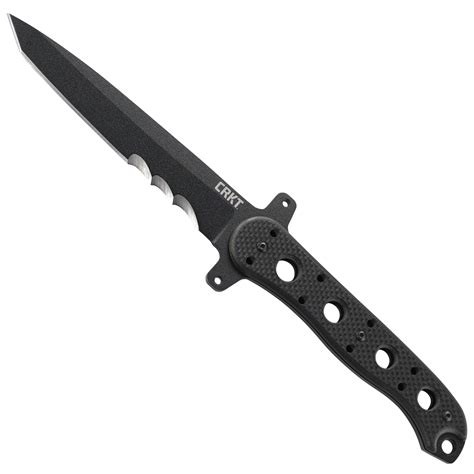 Crkt M16 13fx Fixed Blade Knife Black Combo Blade Bladeops