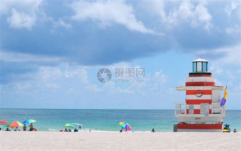 佛罗里达州迈阿密海滩southpointe公园的海堤长廊高清图片下载 正版图片505420609 摄图网