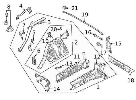 2021 2023 Ford Mustang Mach E Fender Rail Reinforcement Lj9z58102a20a