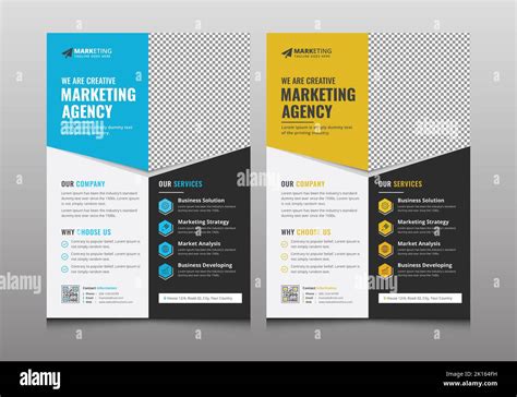 Modern Corporate Flyer Mailer Leaflet Template Layouts On A Gray