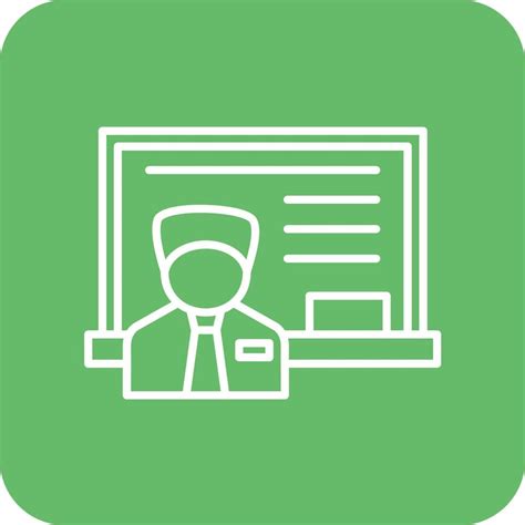 Teacher Line Round Corner Background Icons 14722552 Vector Art At Vecteezy