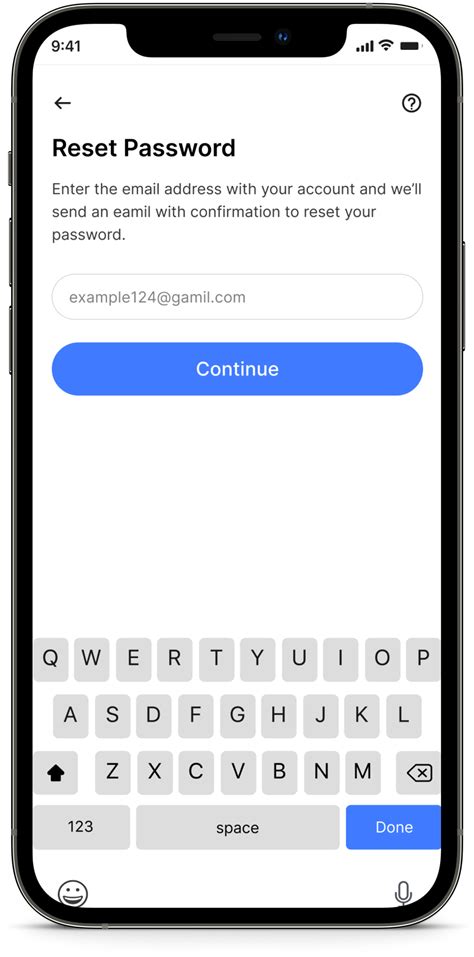 Reset Password Mobile Page Behance