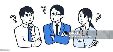 간단한 벡터 일러스트레이션은 생각하는 상사와 부하의 재료를 설정합니다 생각하는 사람 조각상에 대한 스톡 벡터 아트 및 기타