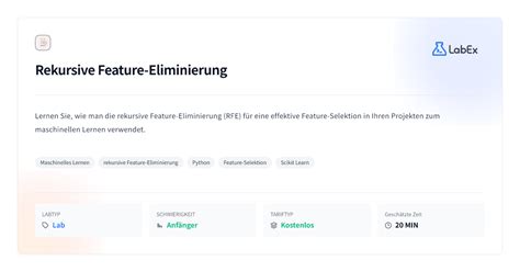 Meisterung Der Rekursiven Feature Eliminierung Im Maschinellen Lernen