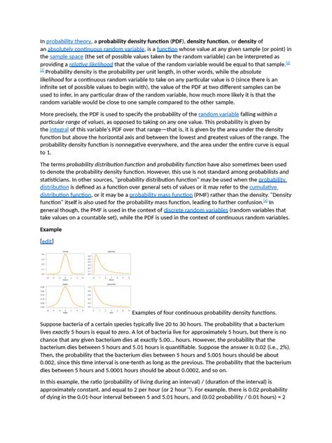 Probability Pdf Probability Density Function Probability Distribution