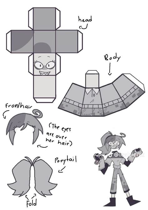 Papercratf Lana In 2024 Paper Doll Template Paper Puppets Paper