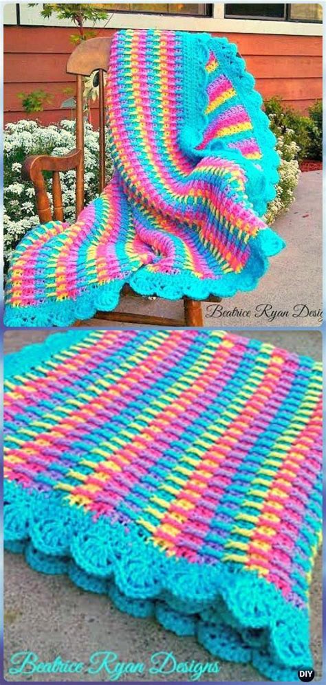 Crochet Rainbow Blanket Free Patterns