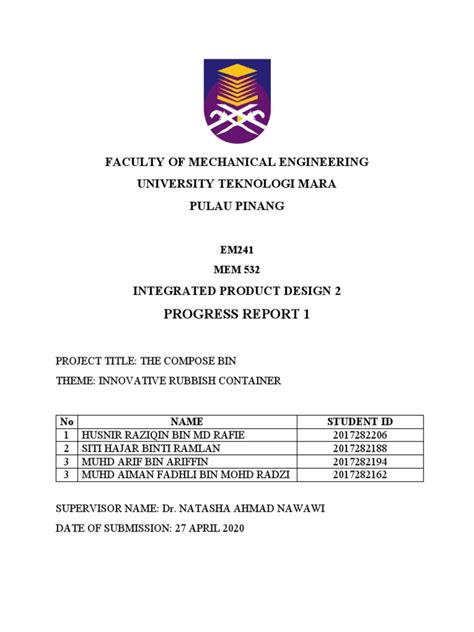 Progress Report 1 Pdf Metal Fabrication Screw