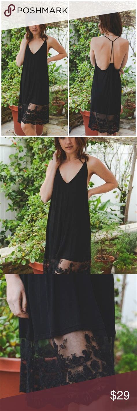 Black Dress Extender Slip T Back Super Comfy Lace Dress Extender Slip
