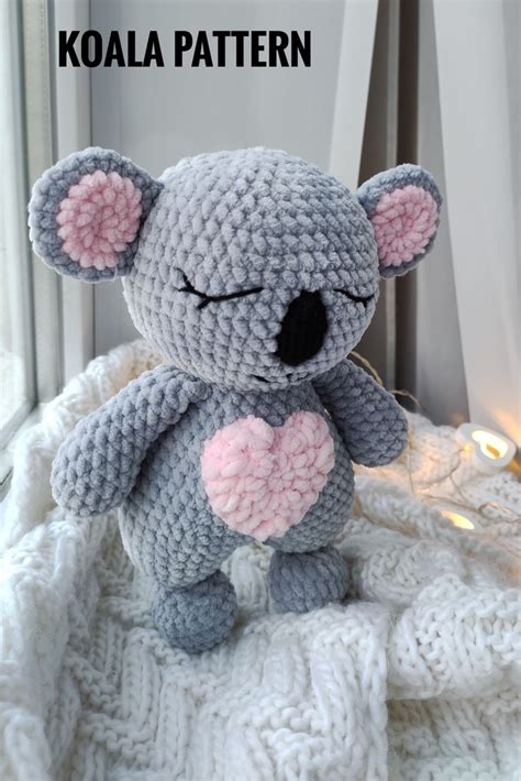 Koala Crochet Pattern Crocheted Koala Pattern Amigurumi Koala Bear